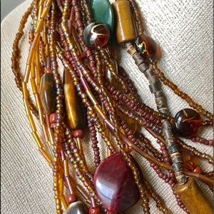 Jewelry | Runway Messy Looking Multi Strand Beaded Necklace | Poshmark